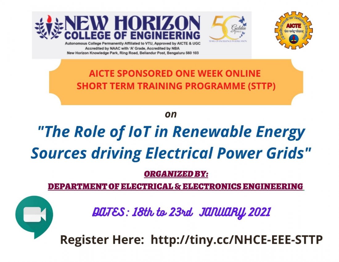 STTP on "The Role of IoT in Renewable Energy Sources driving Electrical ...