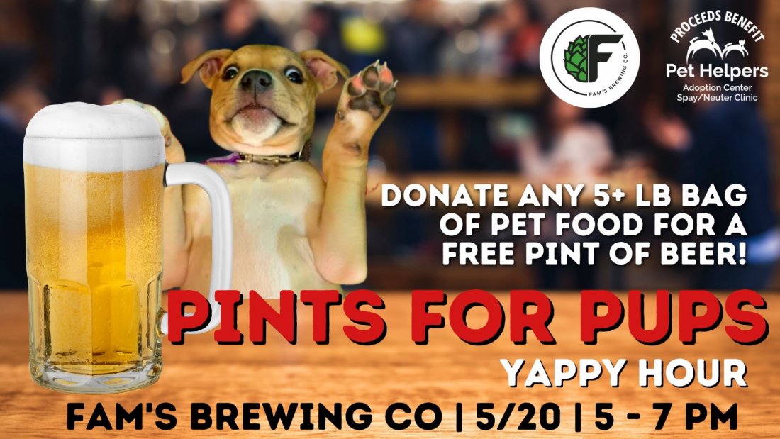 Pints for Pups!, Fam's Brewing Co. featuring Famulari's Pizzeria, Johns ...
