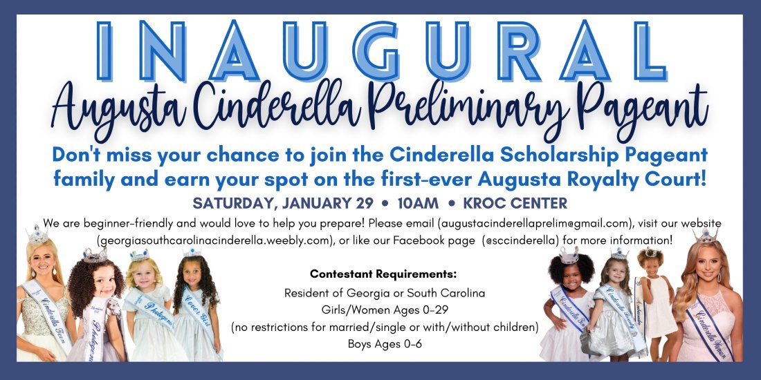 Augusta Cinderella Preliminary Pageant Tickets, The Salvation Army Kroc ...