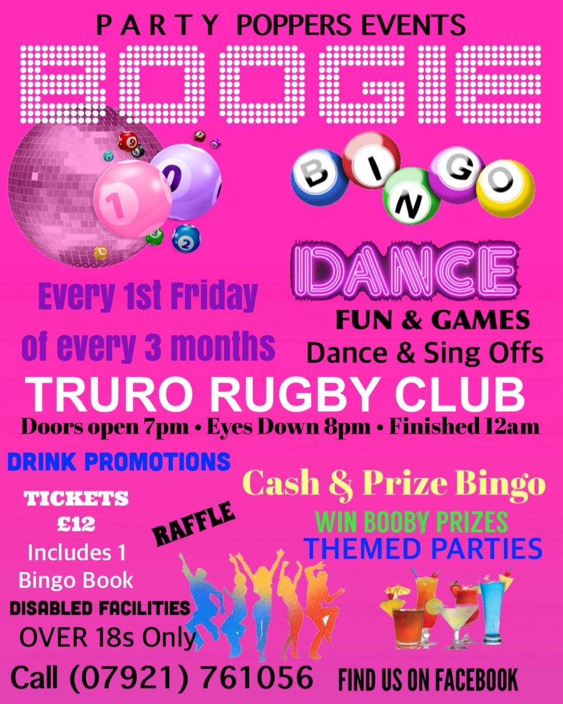 Boogie Bingo Truro Rugby Club, Truro rugby club, 4 February to 5 February