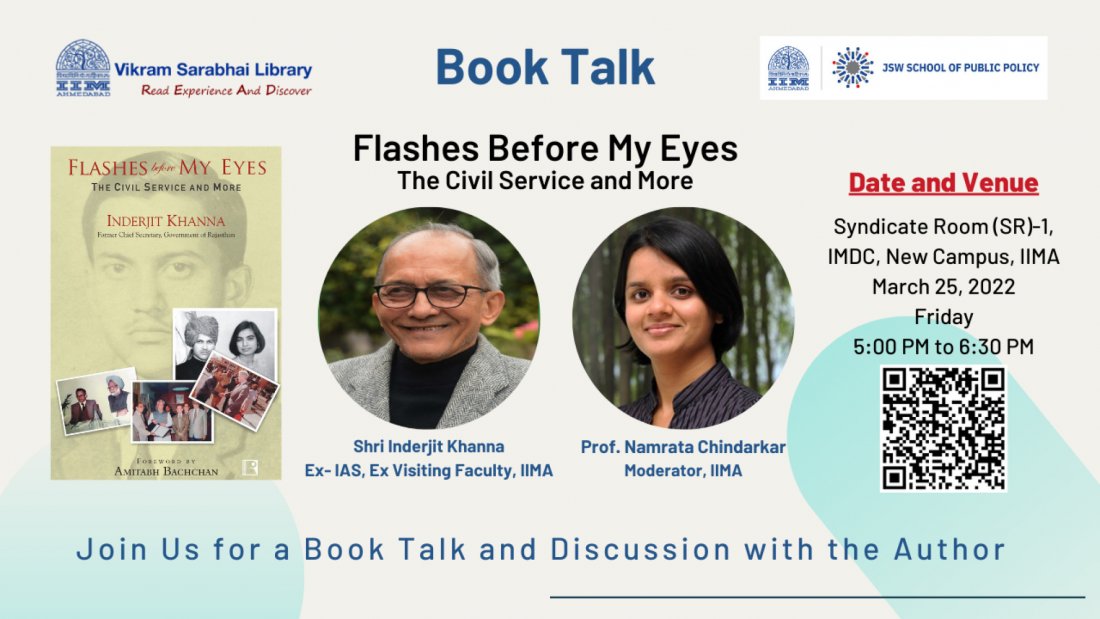 JSW-VSL Book Talk Series - IIM Ahmedabad Tickets, Seminar Room (SR) 1 ...