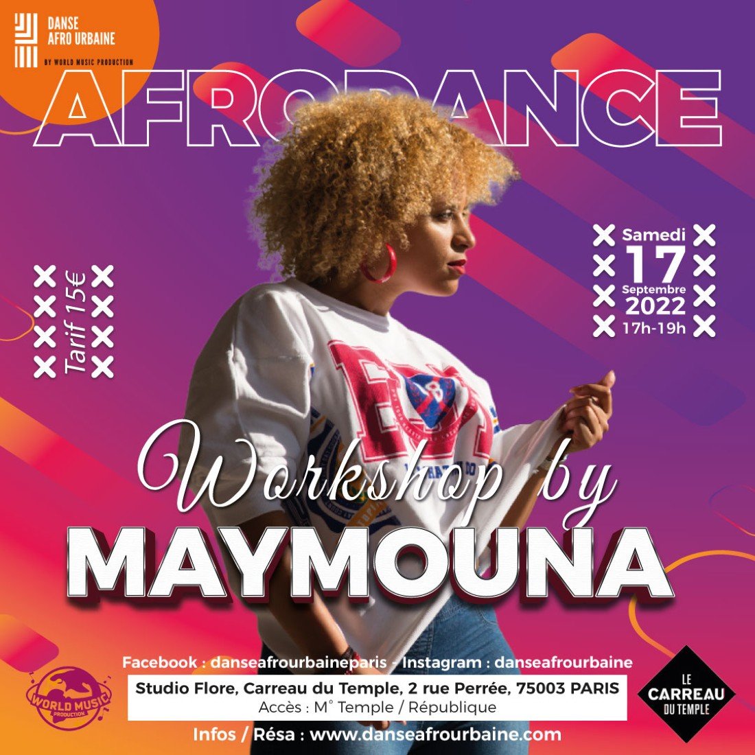 Stage de danse afrourbaine avec Maymouna au Carreau du Temple Tickets ...