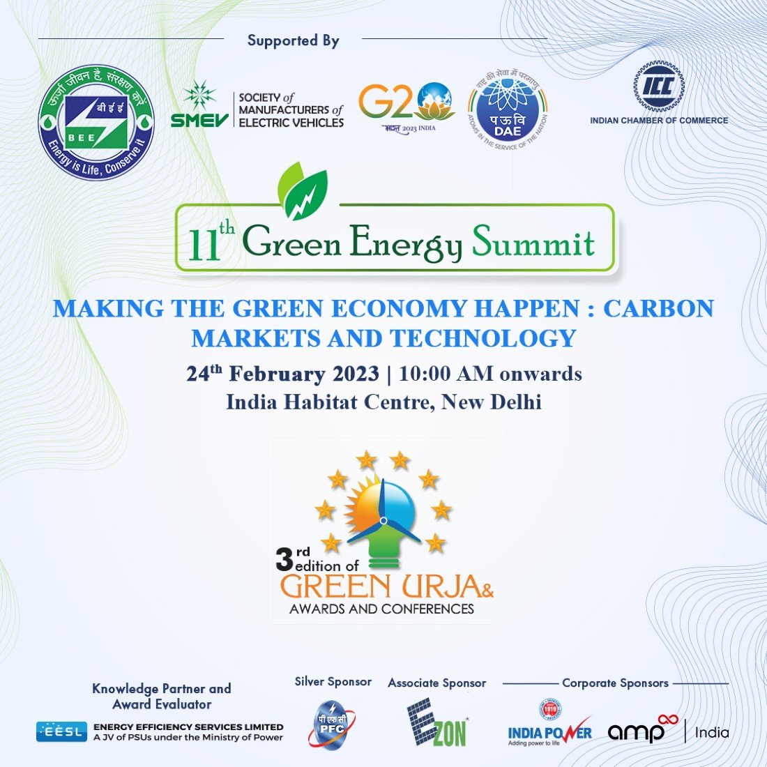 11th Green Energy Summit , India Habitat Centre, New Delhi, 24 February ...
