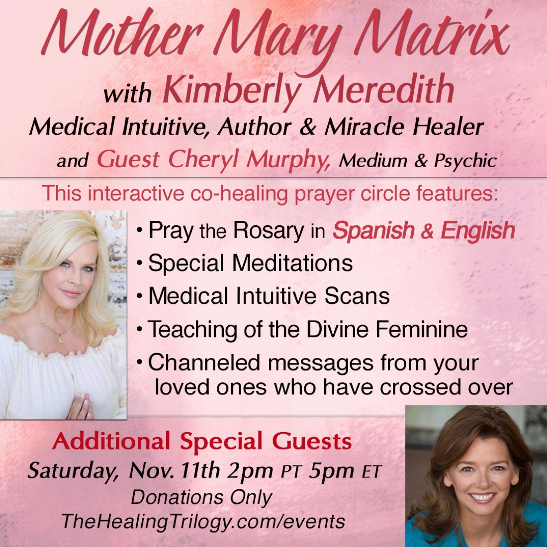 Mother Mary Matrix with Kimberly Meredith, Online, 11 November 2023