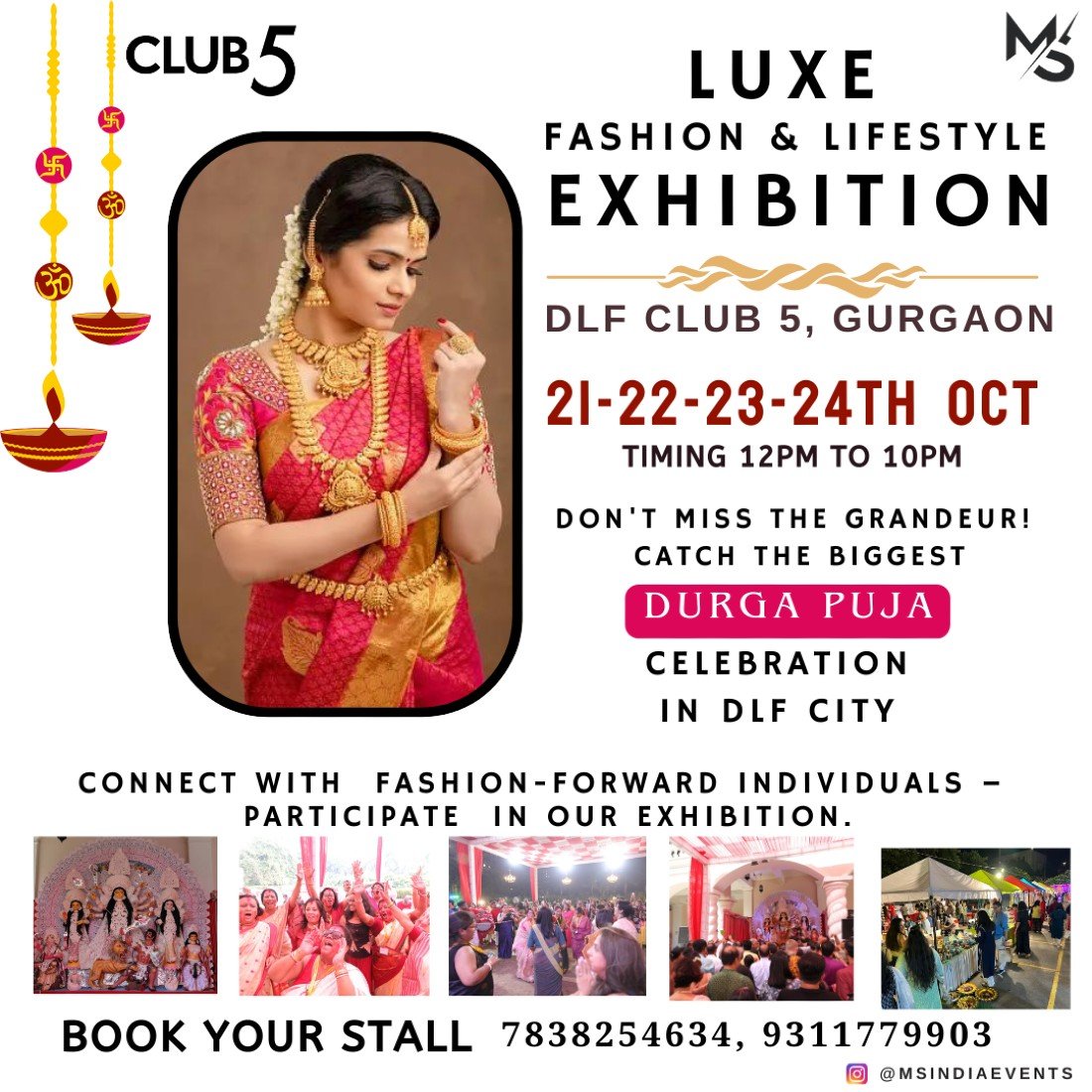 DLF Durga Puja AT DLF Club 5 Golf course road in gurgaon Tickets, Club5 ...