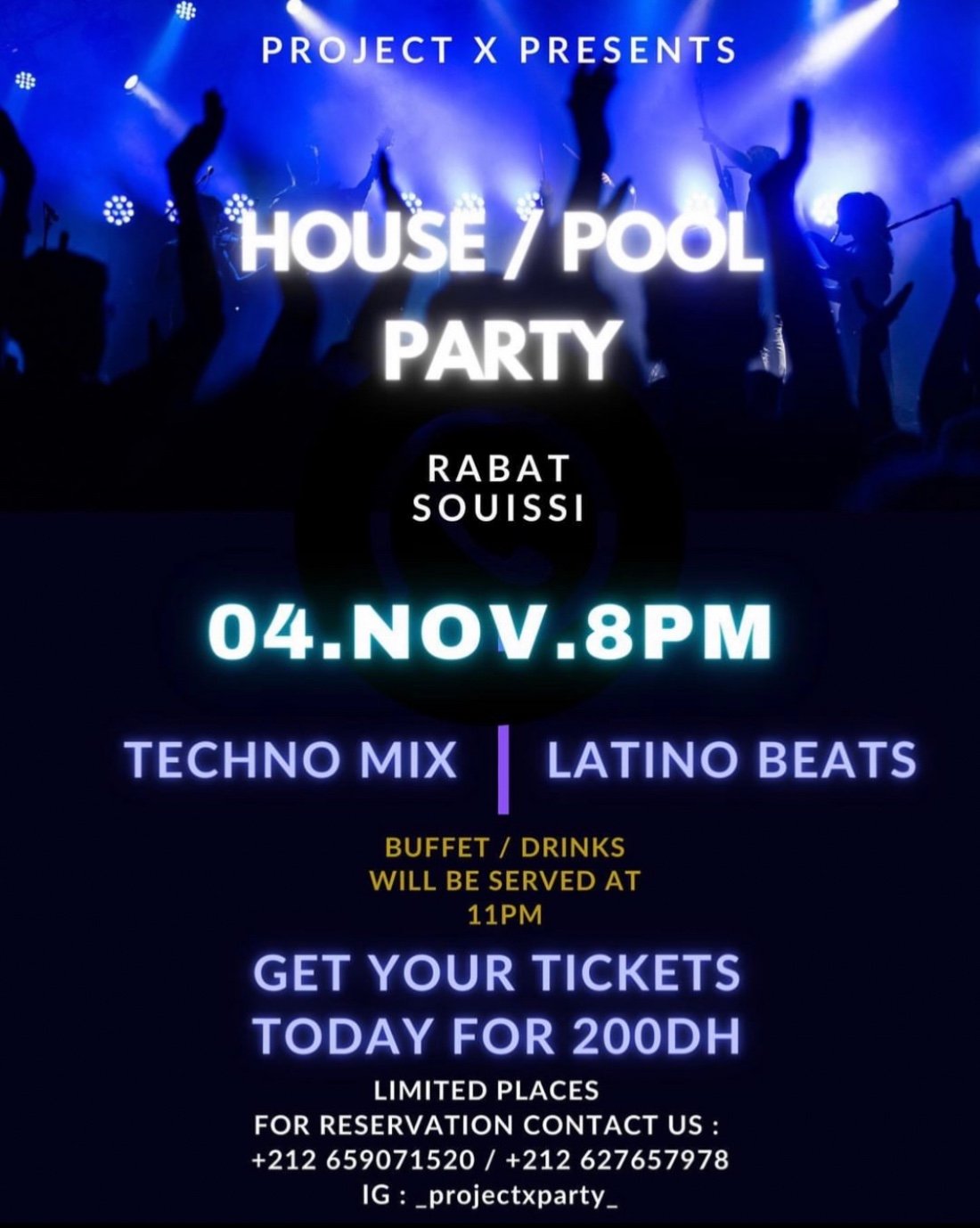 House / pool party Tickets, Souissi, Rabat, 4 November 2023