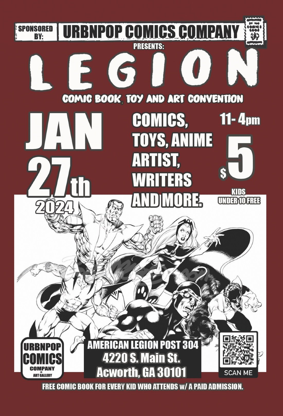 Legion Comic Convention, American Legion post 304, Acworth, 27 January 2024