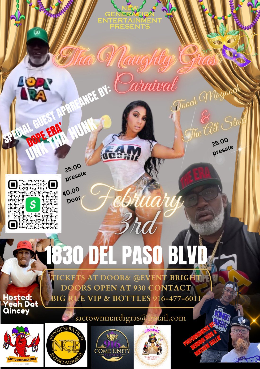 Sac Town Mardi Gras/New Generation Entertainment Tha Naughty Gras ...