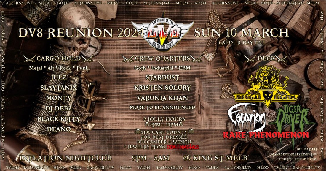 DV8 REUNION - 2024 Tickets, Inflation Entertainment Complex, Melbourne, 10 March to 11 March