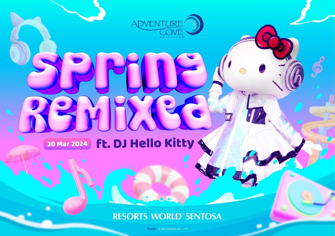 Spring Remixed featuring DJ Hello Kitty , BluWater Bay, Adventure Cove ...