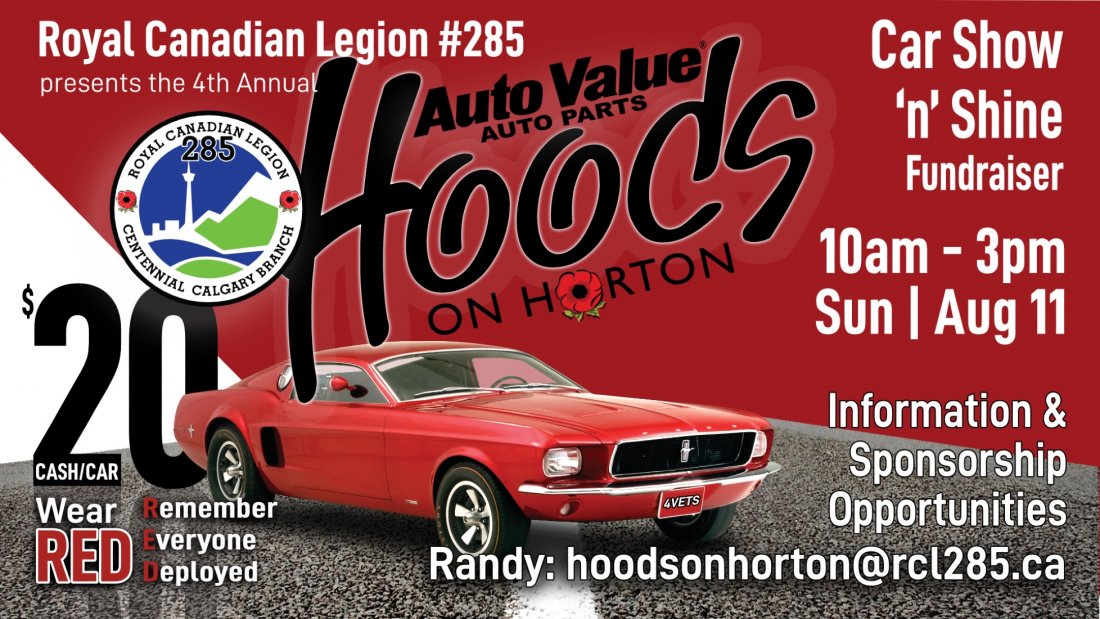 Hoods on Horton Car ShownShine Tickets, Royal Canadian Legion ...