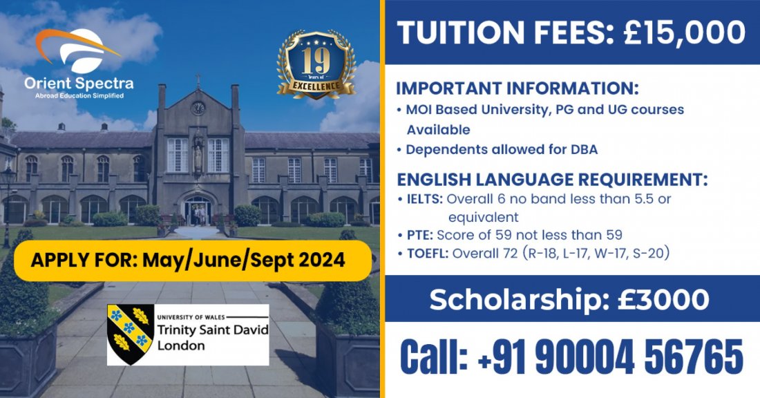 Apply for May/june 2024 Intake, Admissions Open for September 2024 ...
