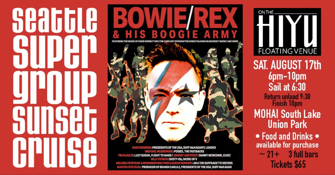 T.Rex/Bowie Boogie Army Sunset Cruise on the Hiyu in Seattle Tickets ...