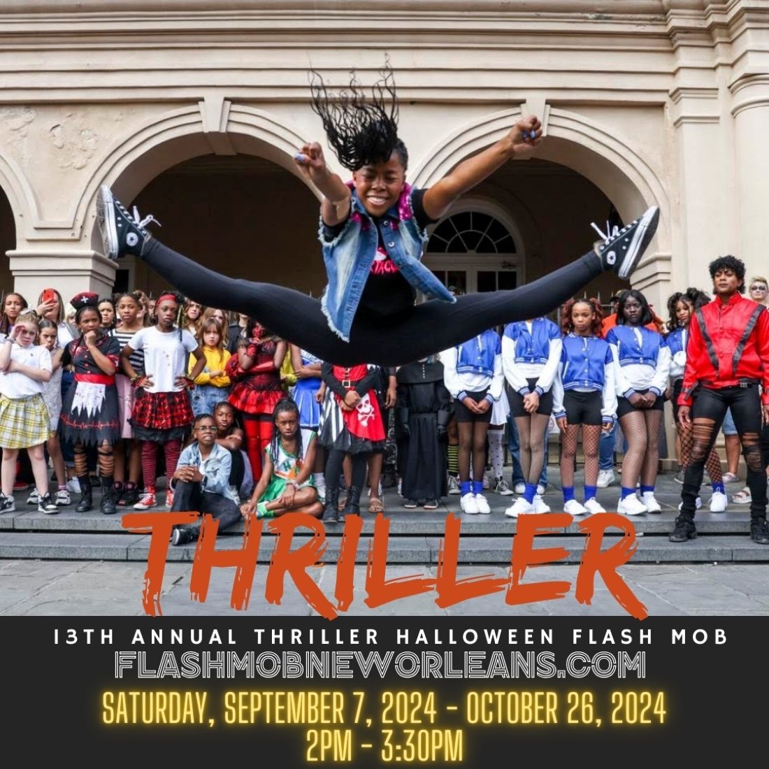 Flash Mob New Orleans - 13th Annual Thriller Halloween Workshop ...