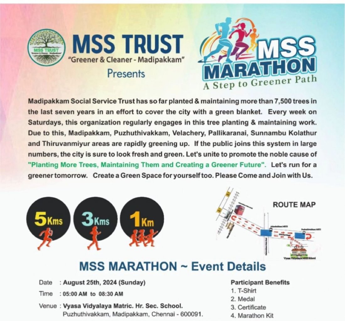 MSS Marathon 2024, Vyasa Vidyalaya Matriculation Higher Secondary ...