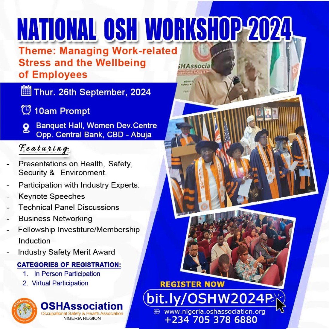 NATIONAL OSH WORKSHOP 2024 Tickets, Abuja, 26 September 2024