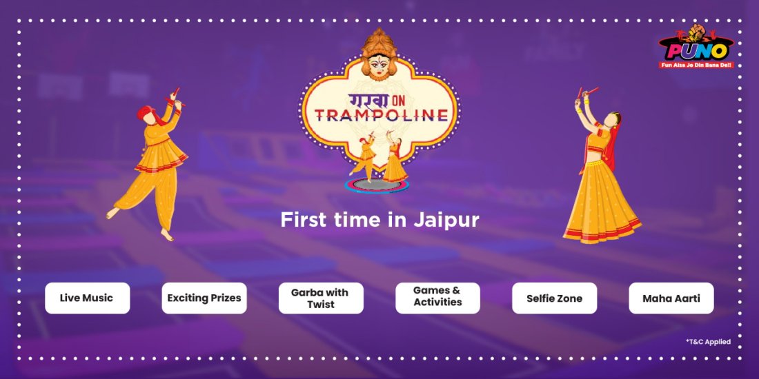 Garba on Trampoline | Navratri Celebration in Jaipur | Dandiya Night in Jaipur| Events in Jaipur ...