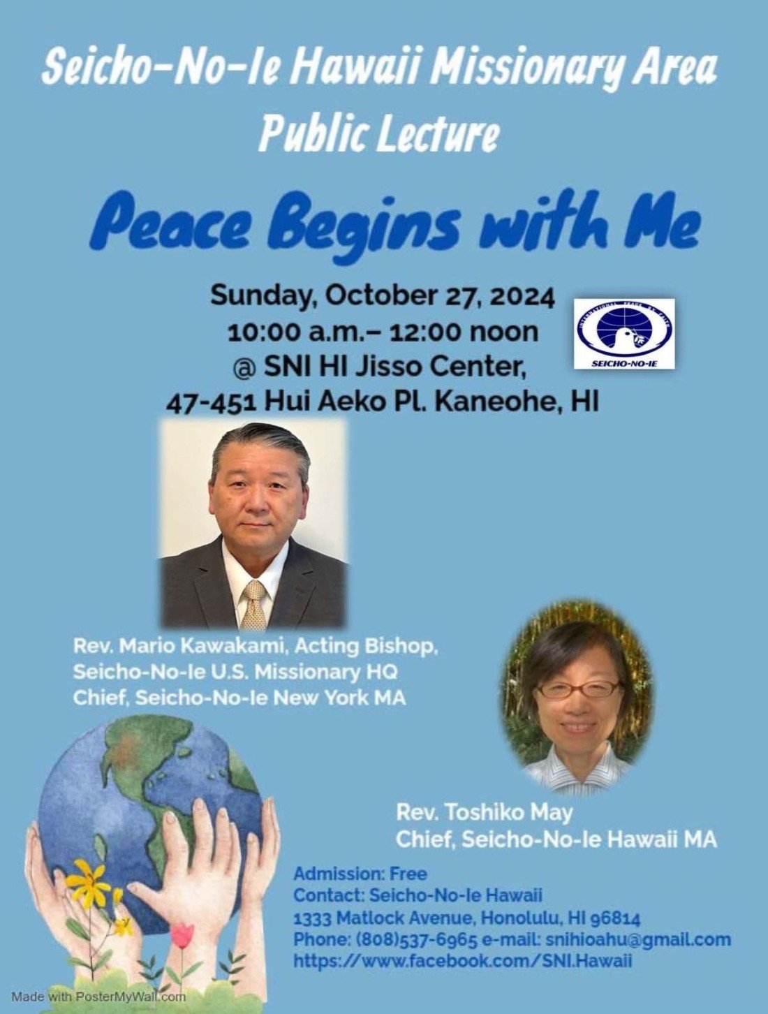 Seicho-No-Ie Hawaii Missionary Area Public Lecture Tickets, Seicho-No ...