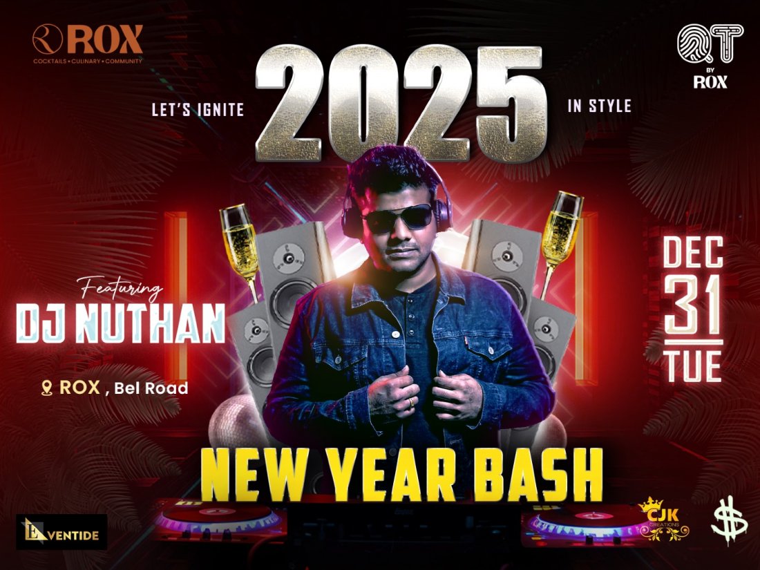New Years Bash 2025 at Rox New Bel Road Tickets, ROX, Bangalore, 31 ...