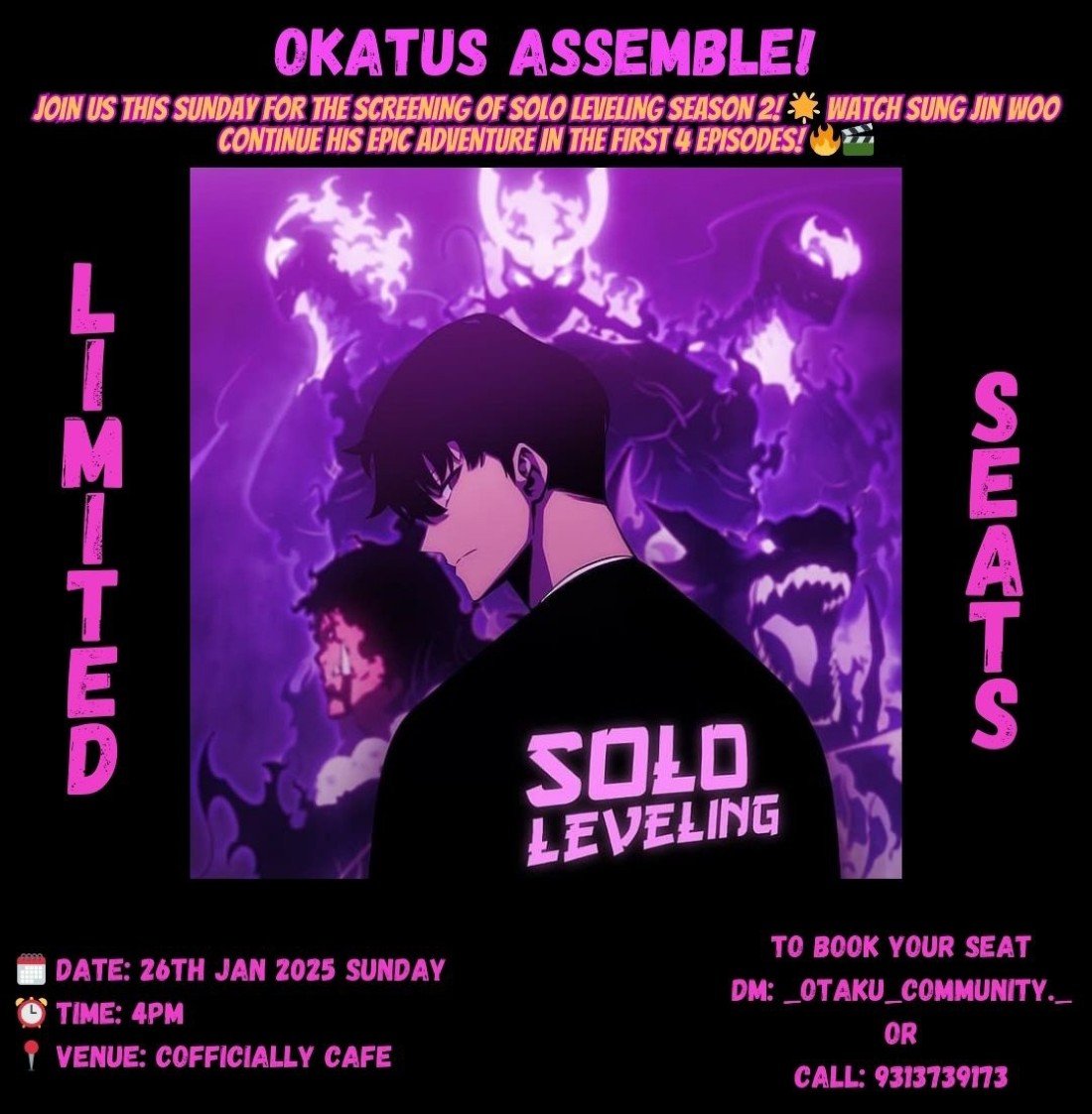 Solo Leveling Season 2 Screening Tickets, COFFICIALLY || Cafè ...