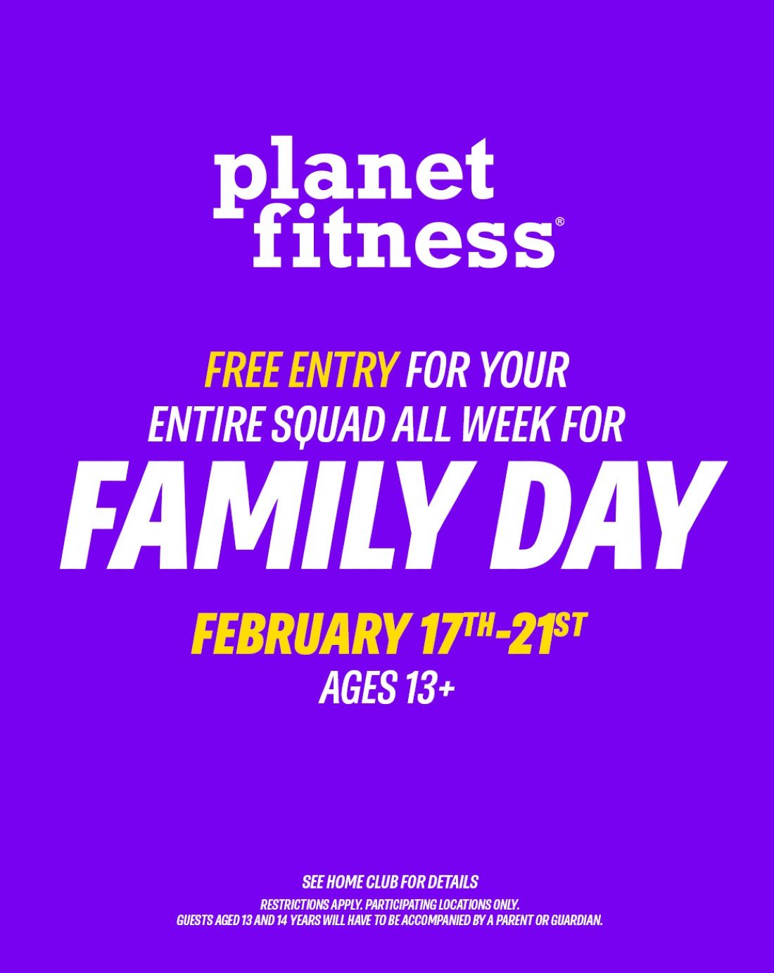 Planet Fitness Offering Free Entry for Your Entire Squad All Week for ...