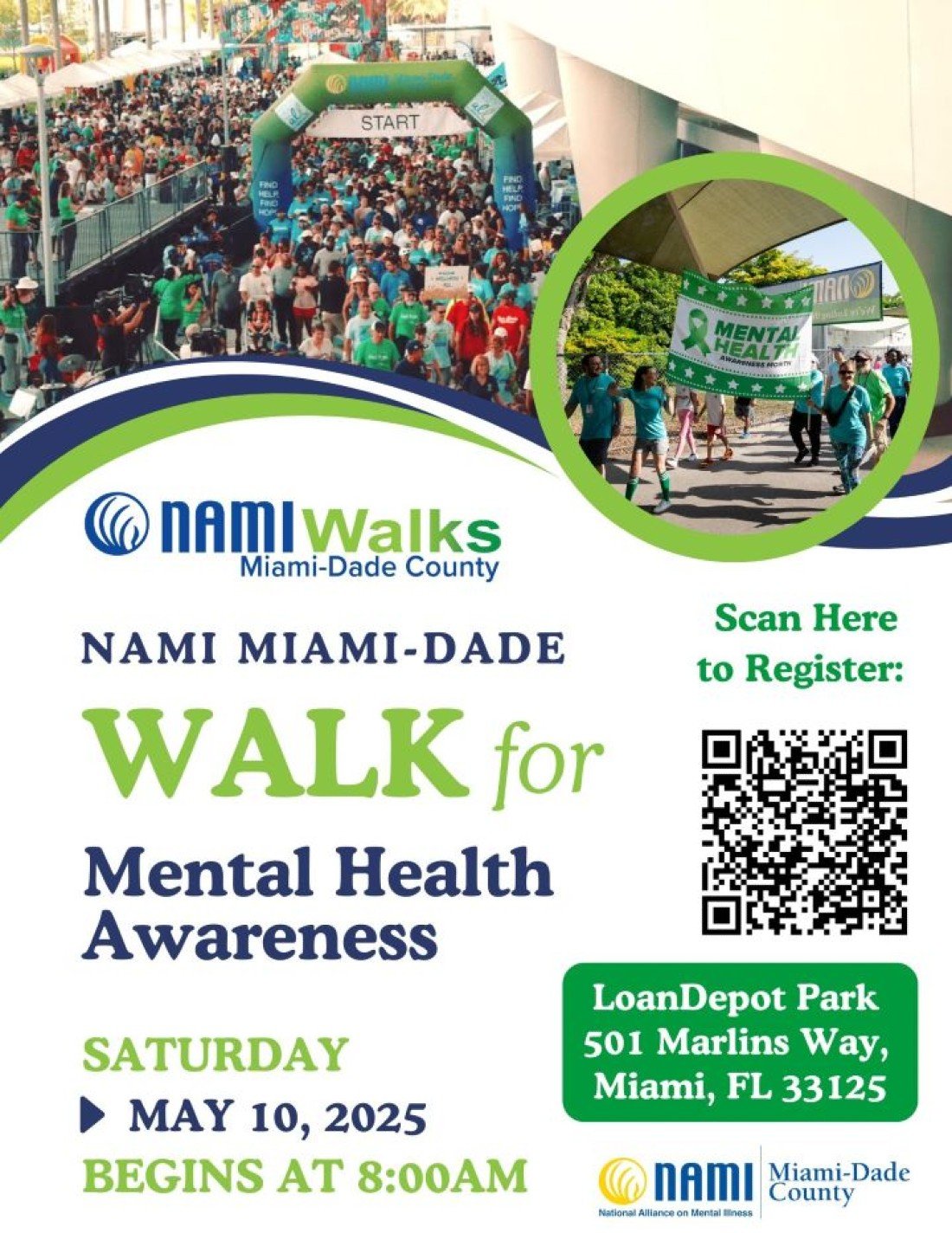 NAMI Miami-Dade Walk for Mental Health Awareness , LoanDepot Park ...