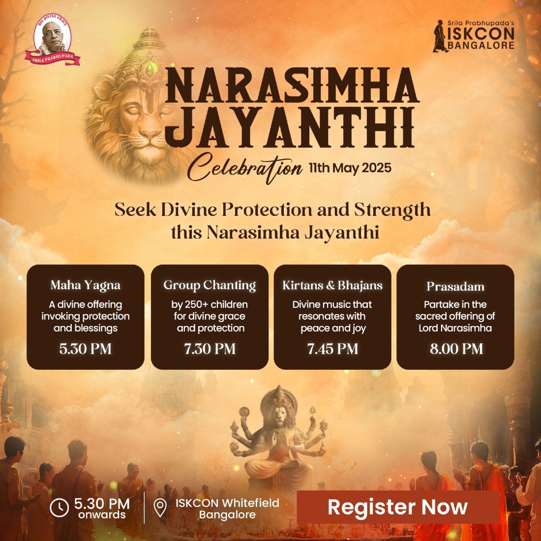 Narasimha Jayanti Celebration Tickets, ISKCON Hare Krishna Dham ...