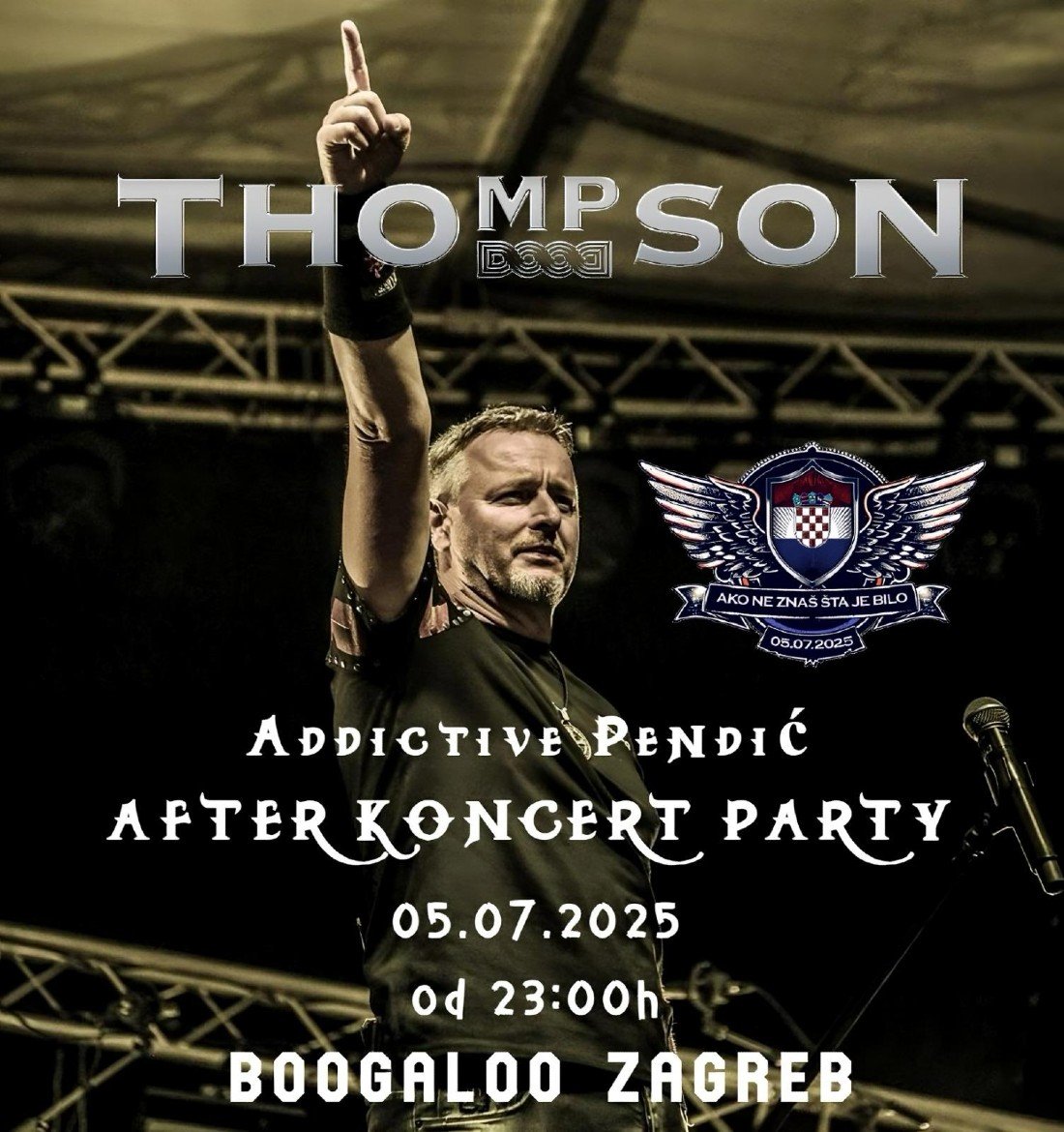 Hipodrom After koncert Svetinja Thompson tribute band Boogalooo, Boogaloo, Zagreb, 5 July 2025
