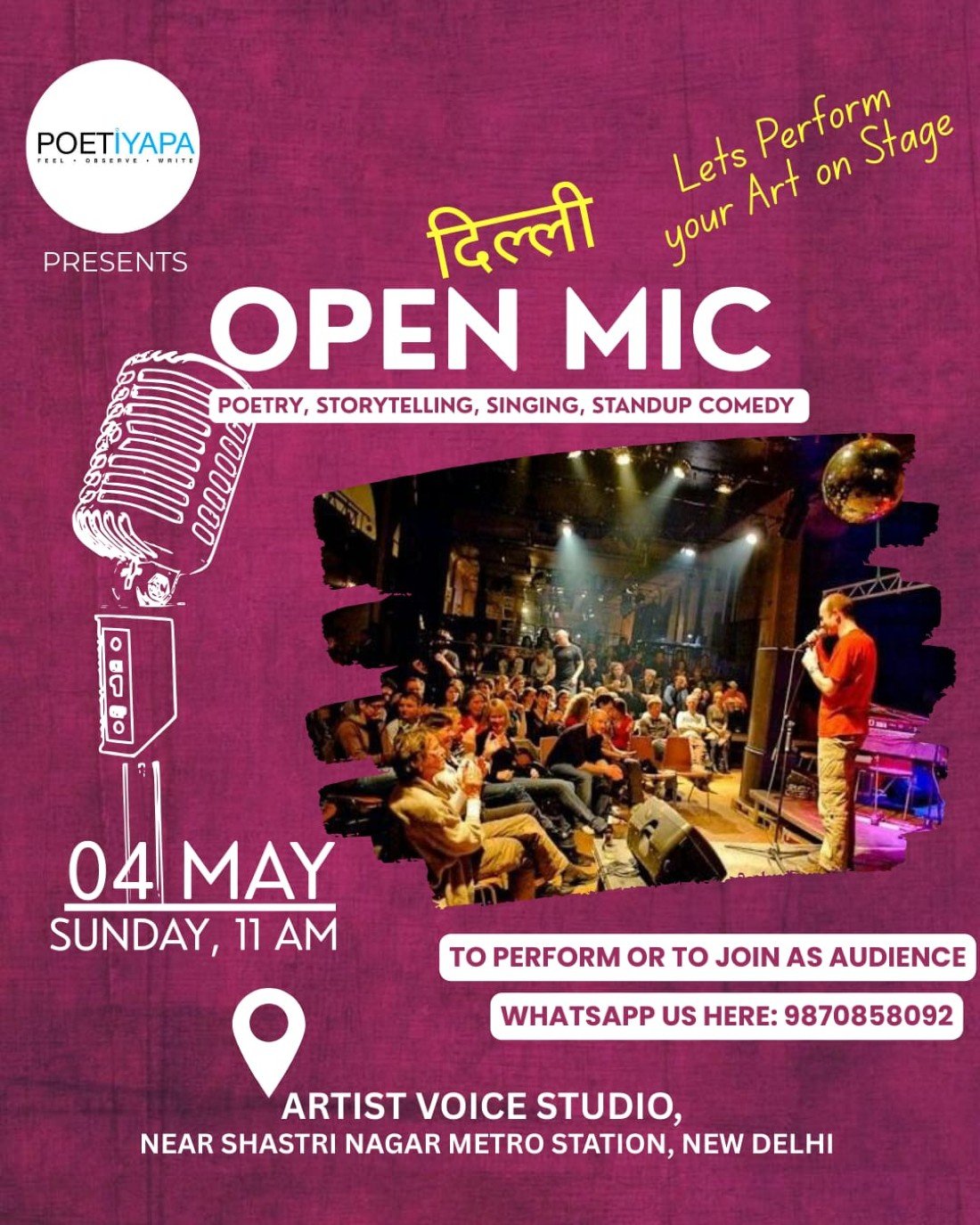 OPEN MIC IN DELHI - Poetry, Storytelling, Singing, Standup Comedy ...