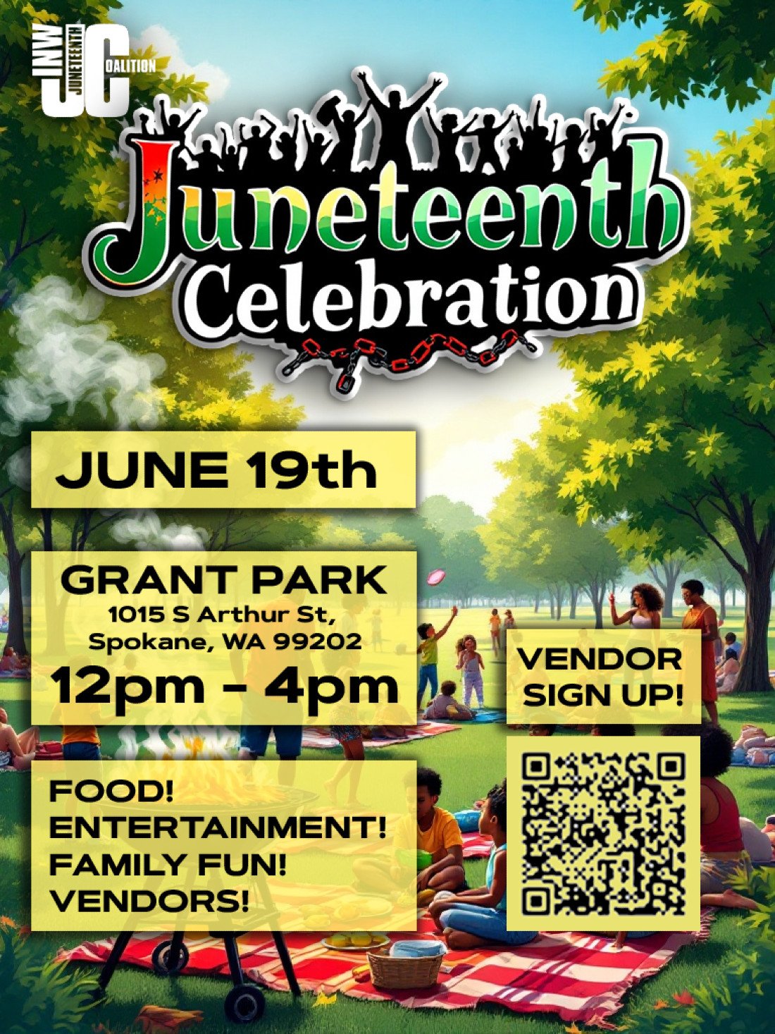 2025 Spokane Juneteenth Park Celebration, Grant Park, Spokane, 19 June 2025