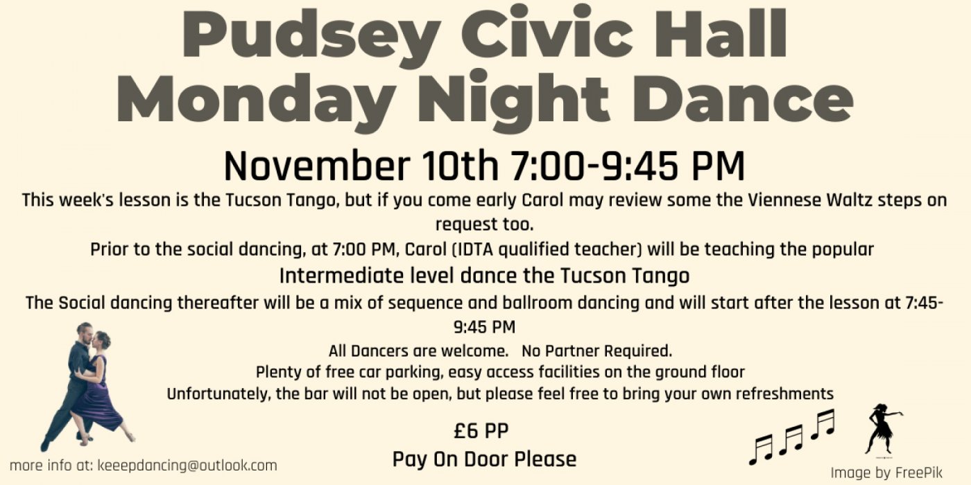 Pudsey Civic Hall Monday Night Dance, Pudsey Civic Hall, Farsley, 10 ...