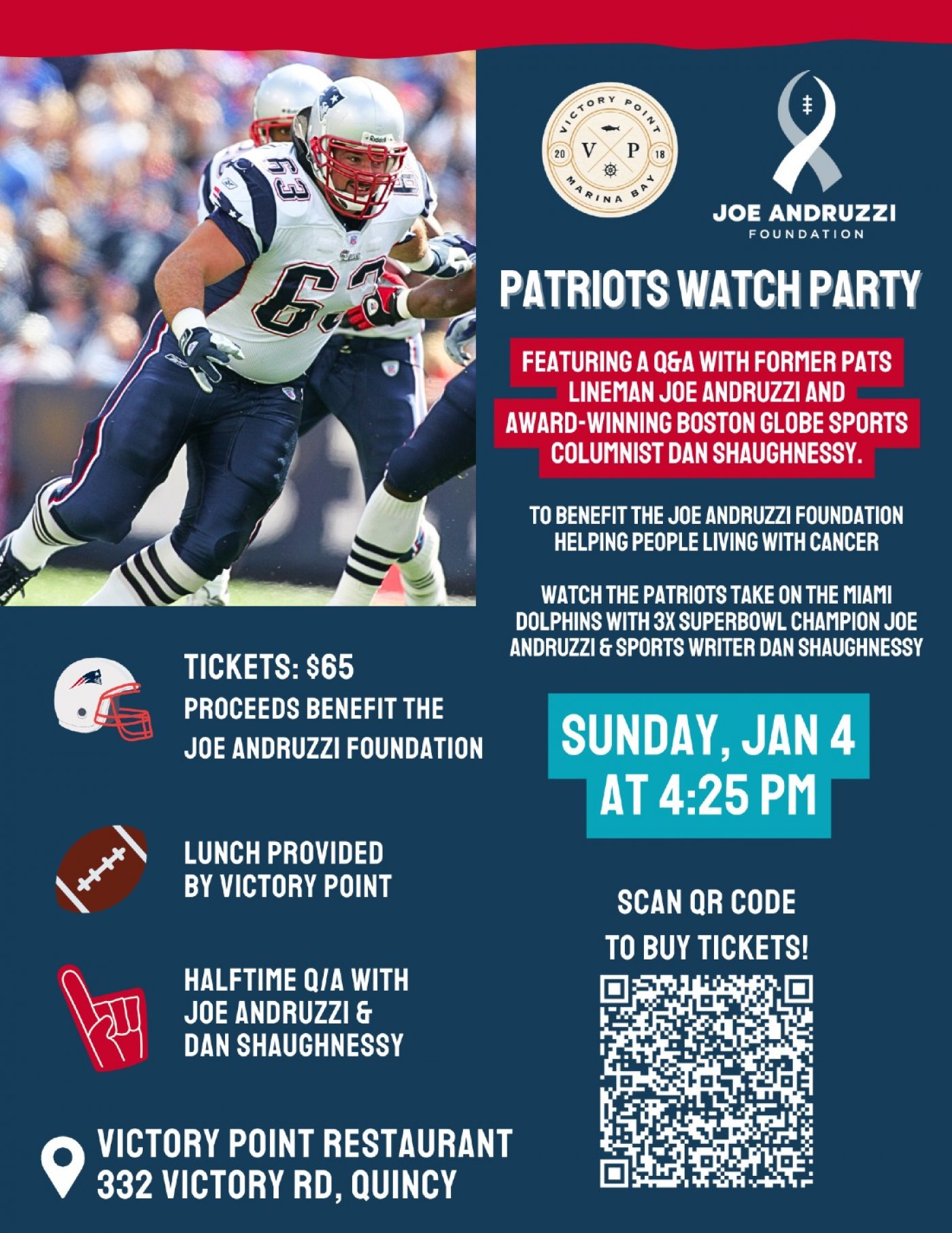 Join Super Bowl Champ Joe Andruzzi and Sports Columnist Dan ...